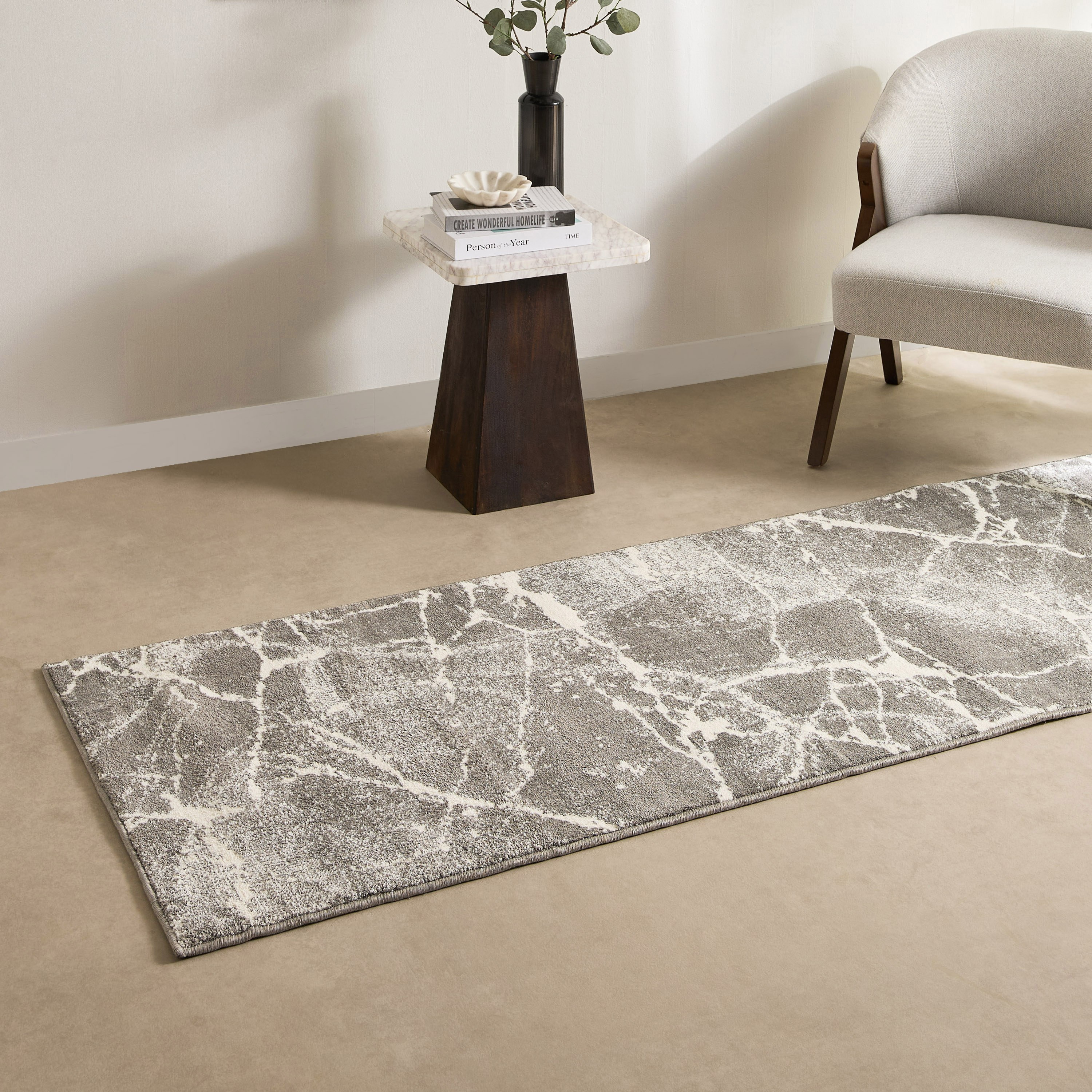 Buy Vienna Feza Microfiber Textured Rug - 80x230 cm Online in KSA | Homebox