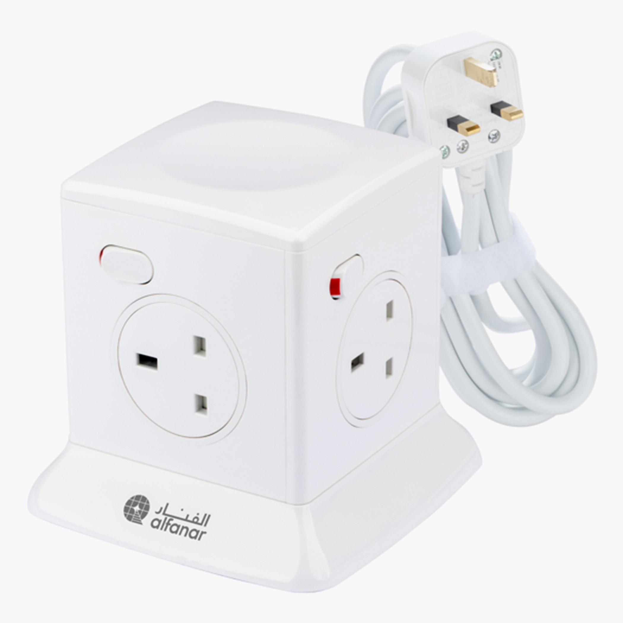 Buy Alfanar Burj Tower 4 Sockets 13 A - 25 m Online in KSA | Homebox