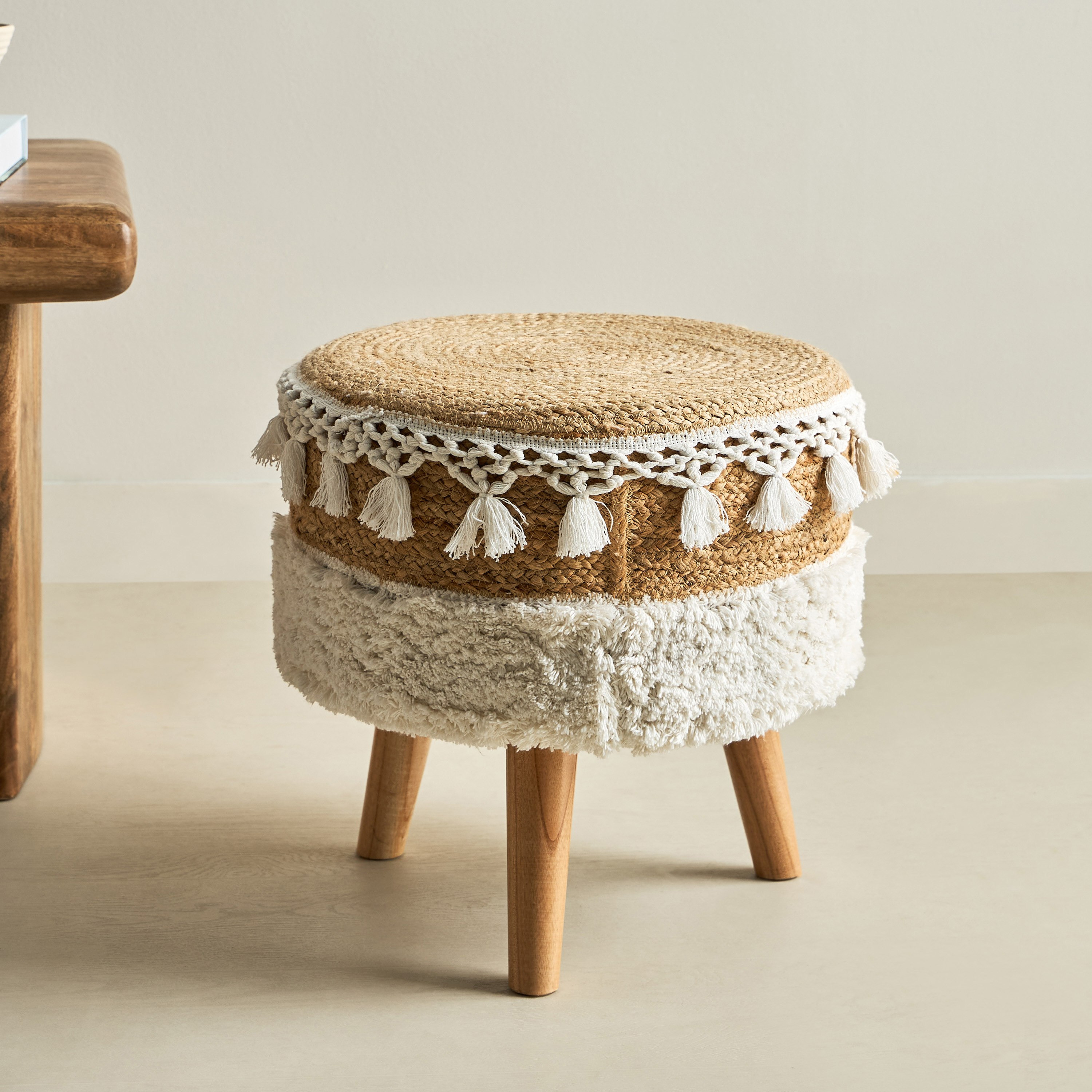 Buy Eco Midtown Hand Made Jute Stool - 40x40x40 cm Online in UAE | Homebox