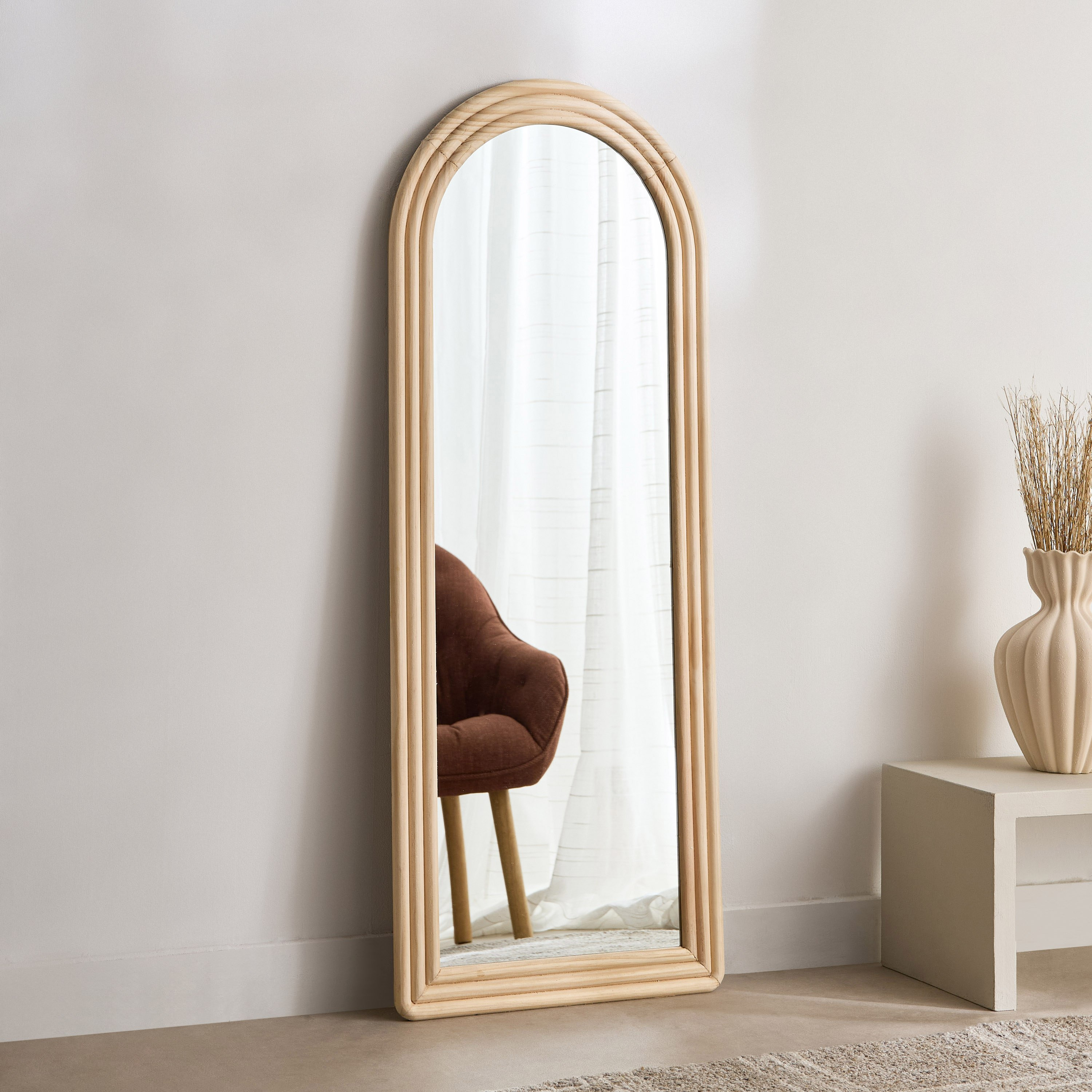 Buy Lekisa Pine Wood Floor Mirror - 130x50 cm Online in KSA | Homebox