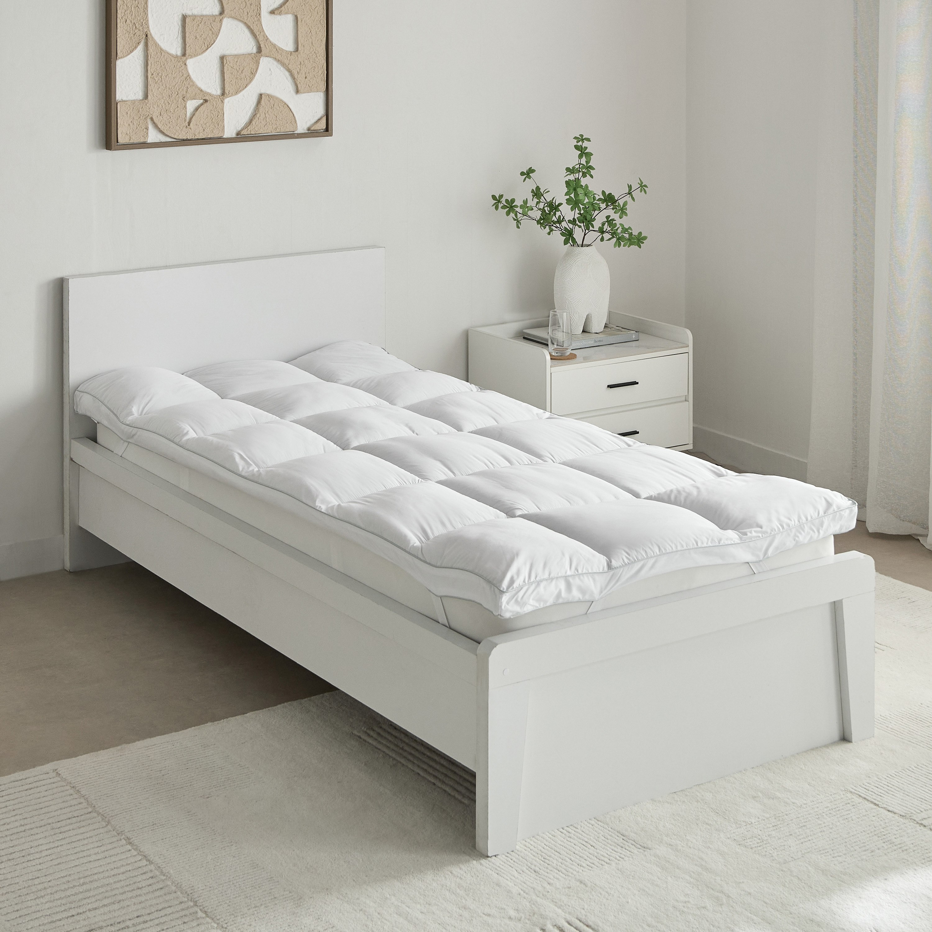 Buy MicroFresh 300TC Soft Microfiber Twin Mattress Topper - 120x200+6 ...