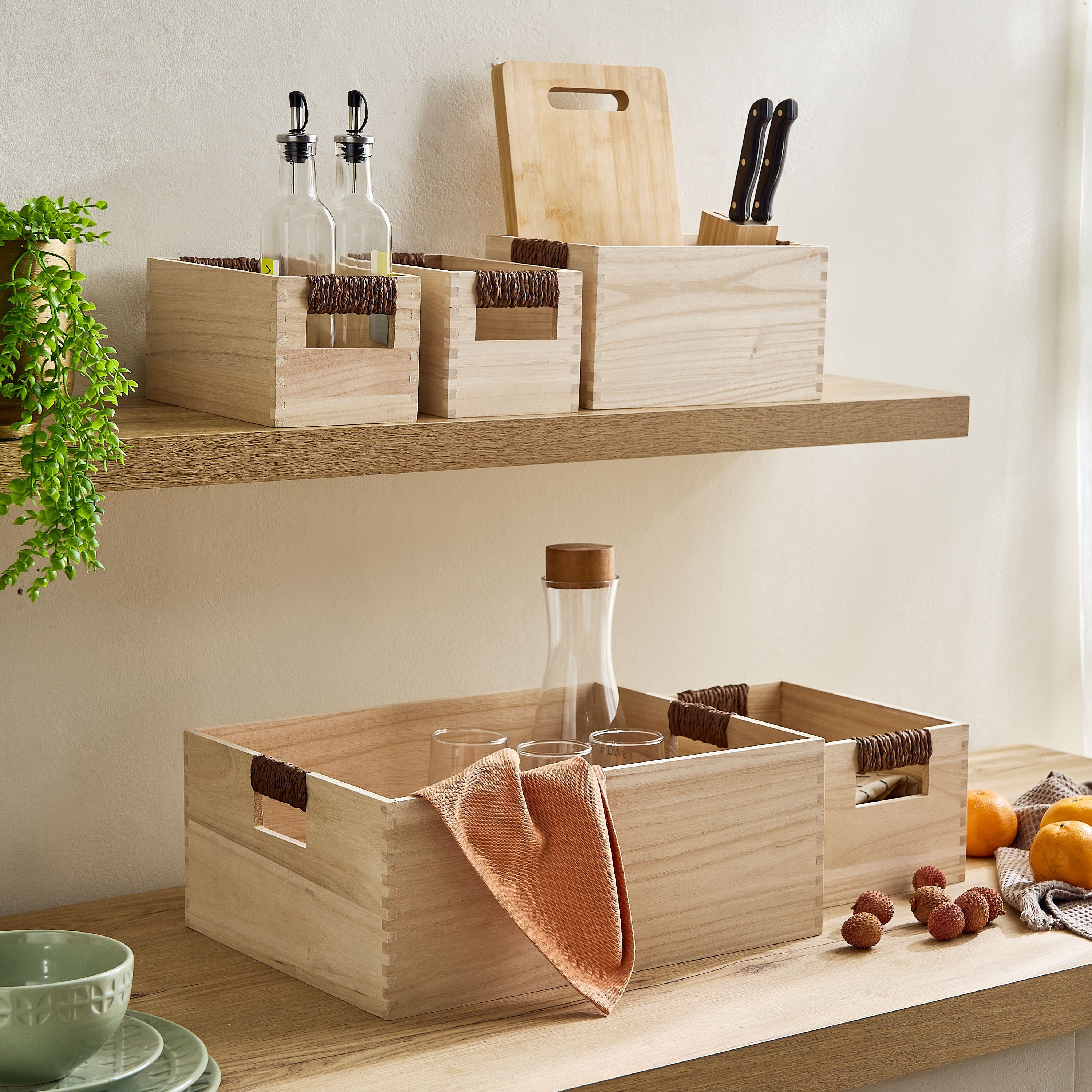 Buy Paulownia 5-Piece Wooden Box Set Online in UAE | Homebox