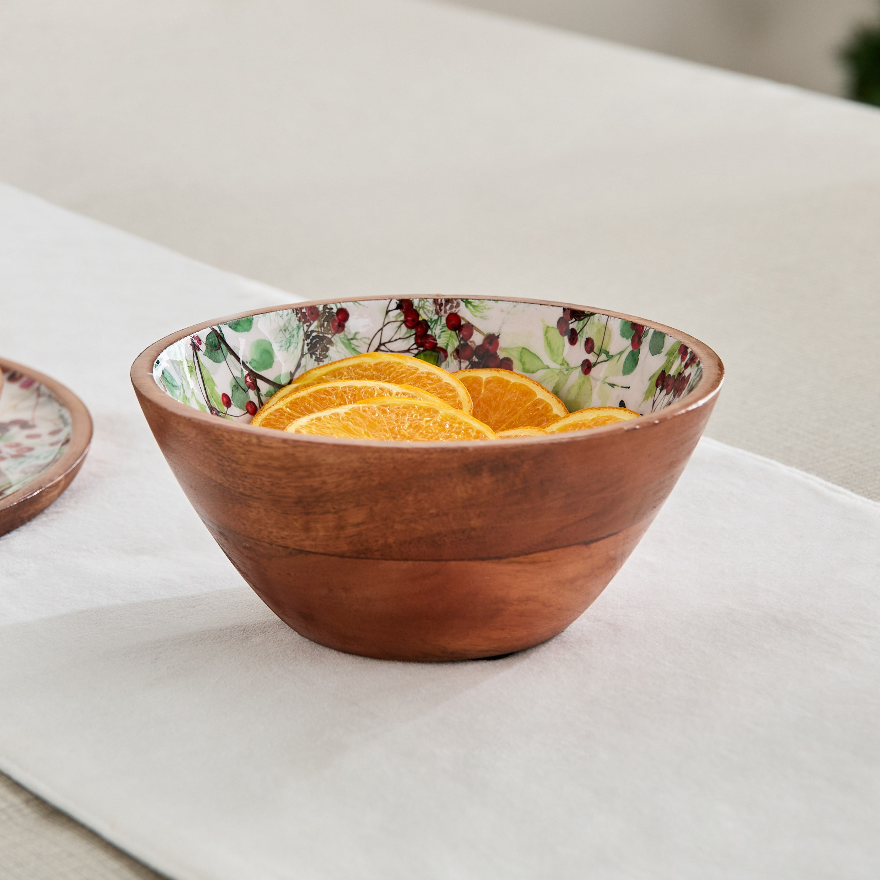 Buy Berry Wooden Salad Eating Bowl - 17x17x6.5 cm Online in UAE | Homebox