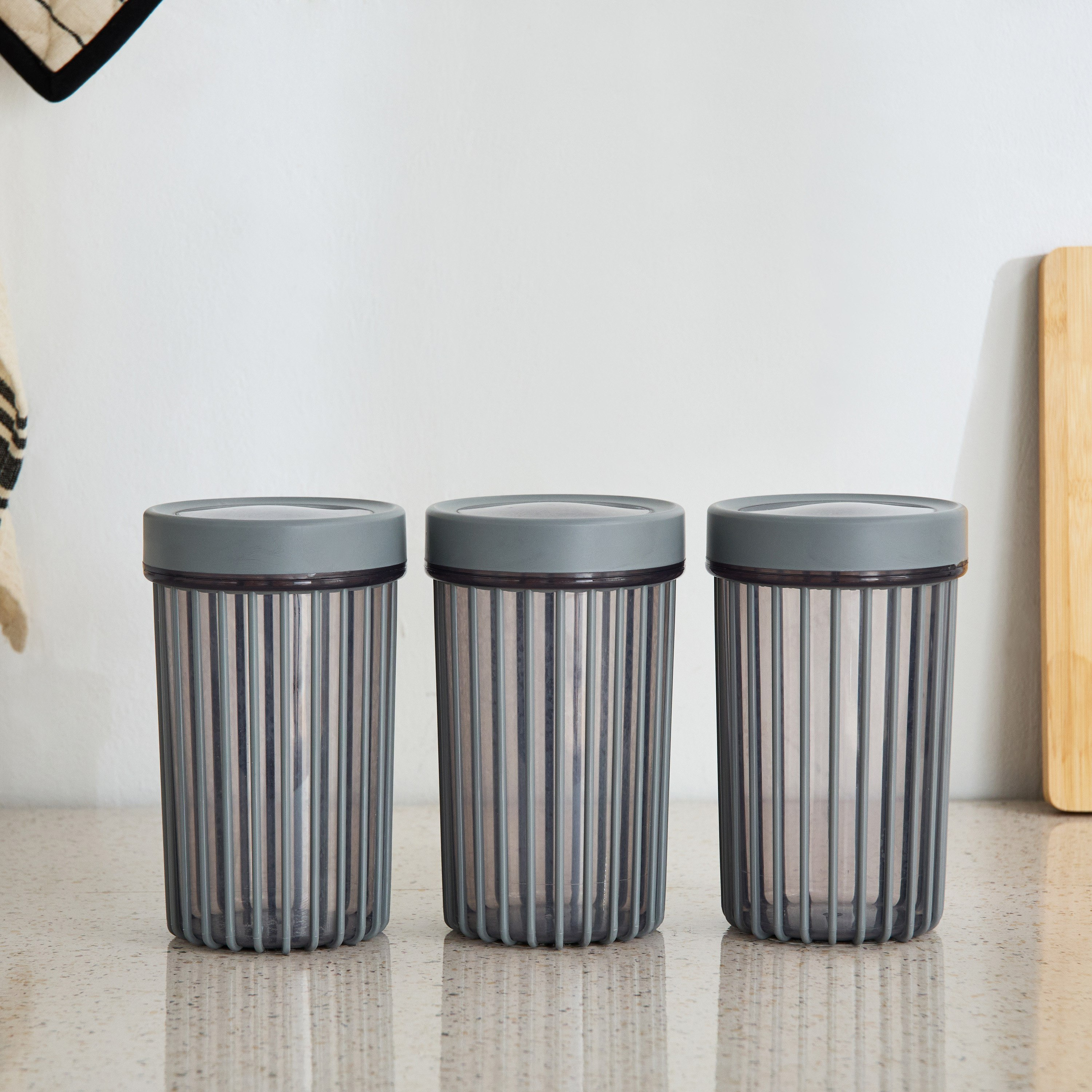 Buy Foly Life 3-Piece Linea Round Storage Box Set - 1100 ml Online in ...