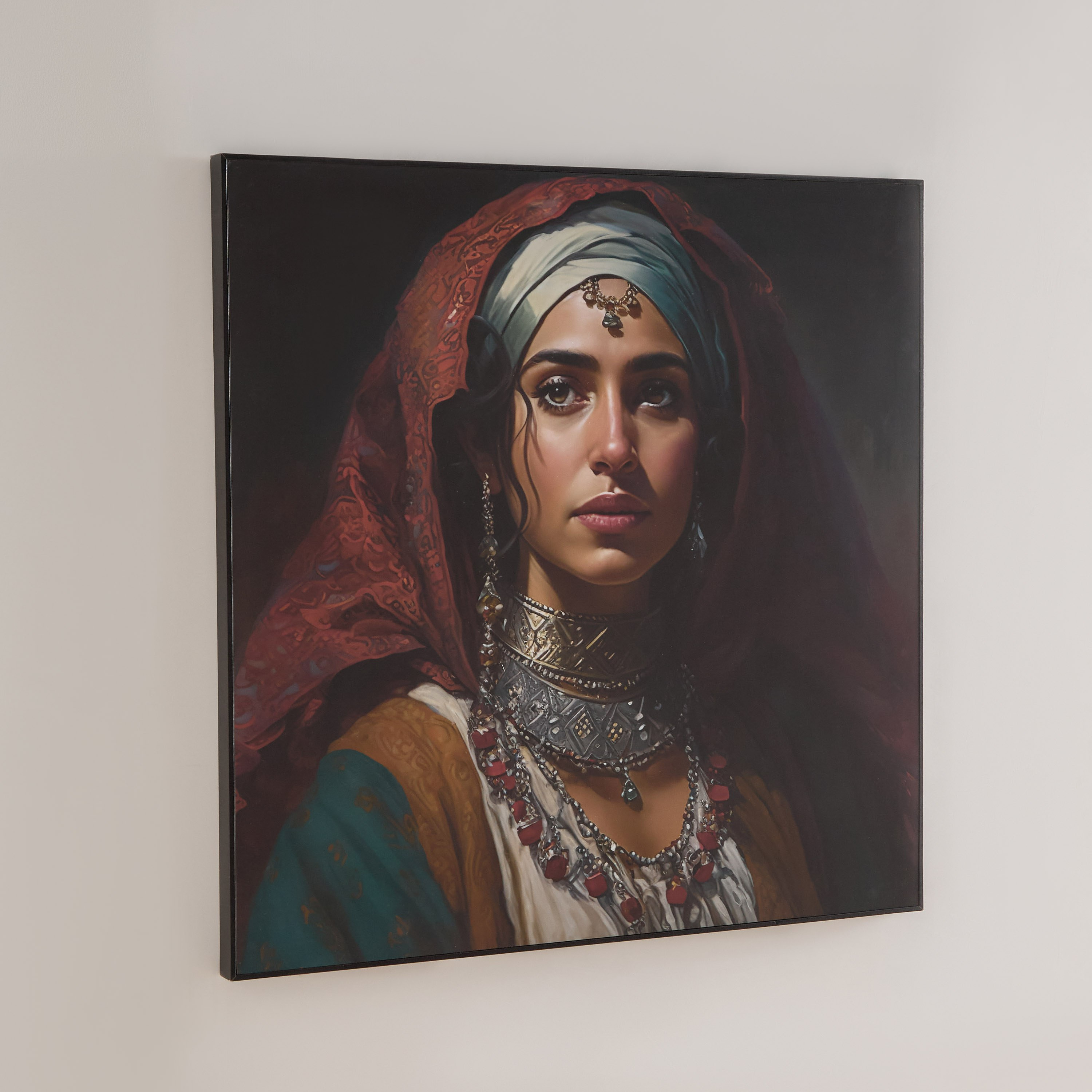 Buy Iqra Samra Girl Framed Picture in Glossy Finish - 60x60x2.5 cm ...