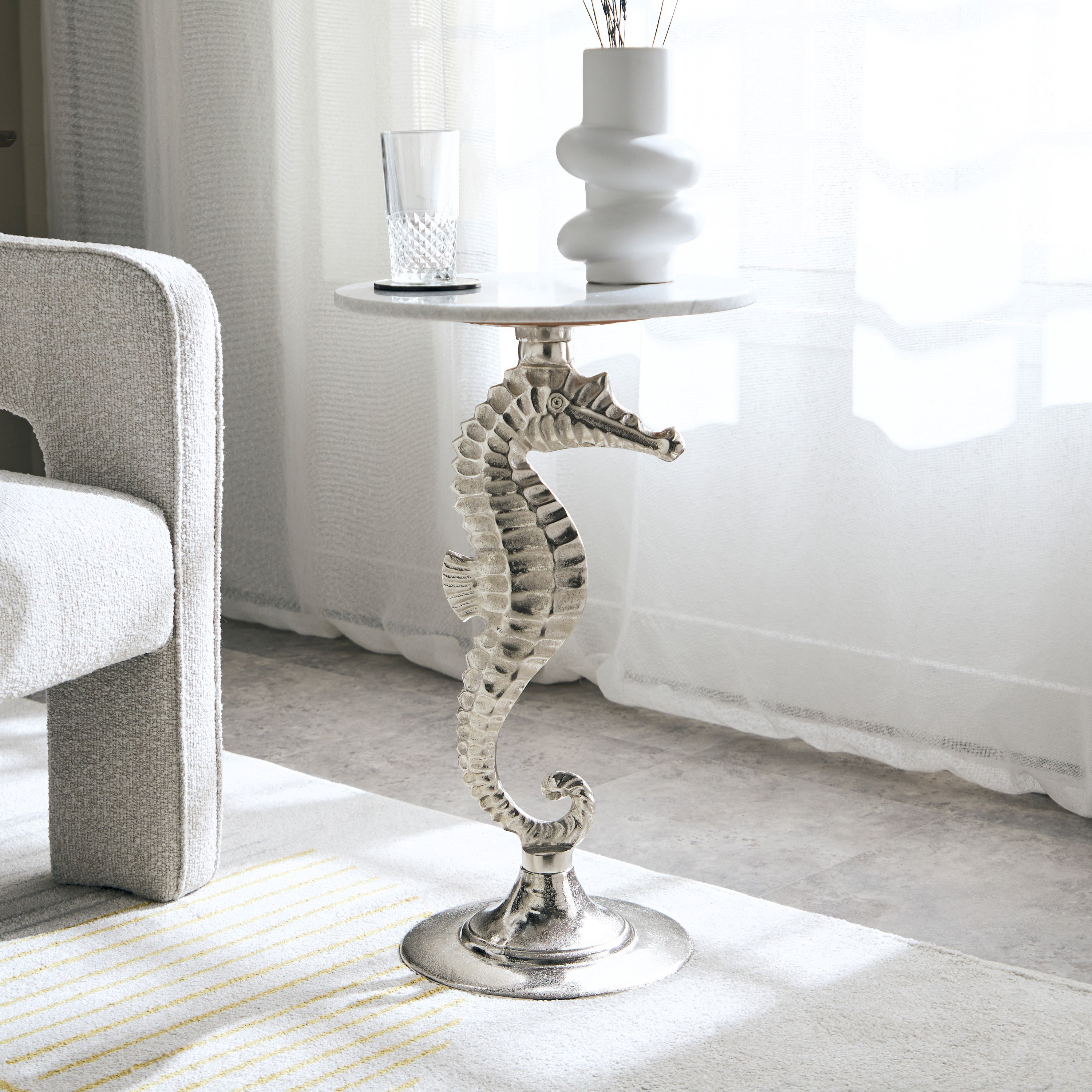 Buy Cavon Vahe Aluminium Casted Accent Table Online in Qatar | Homebox