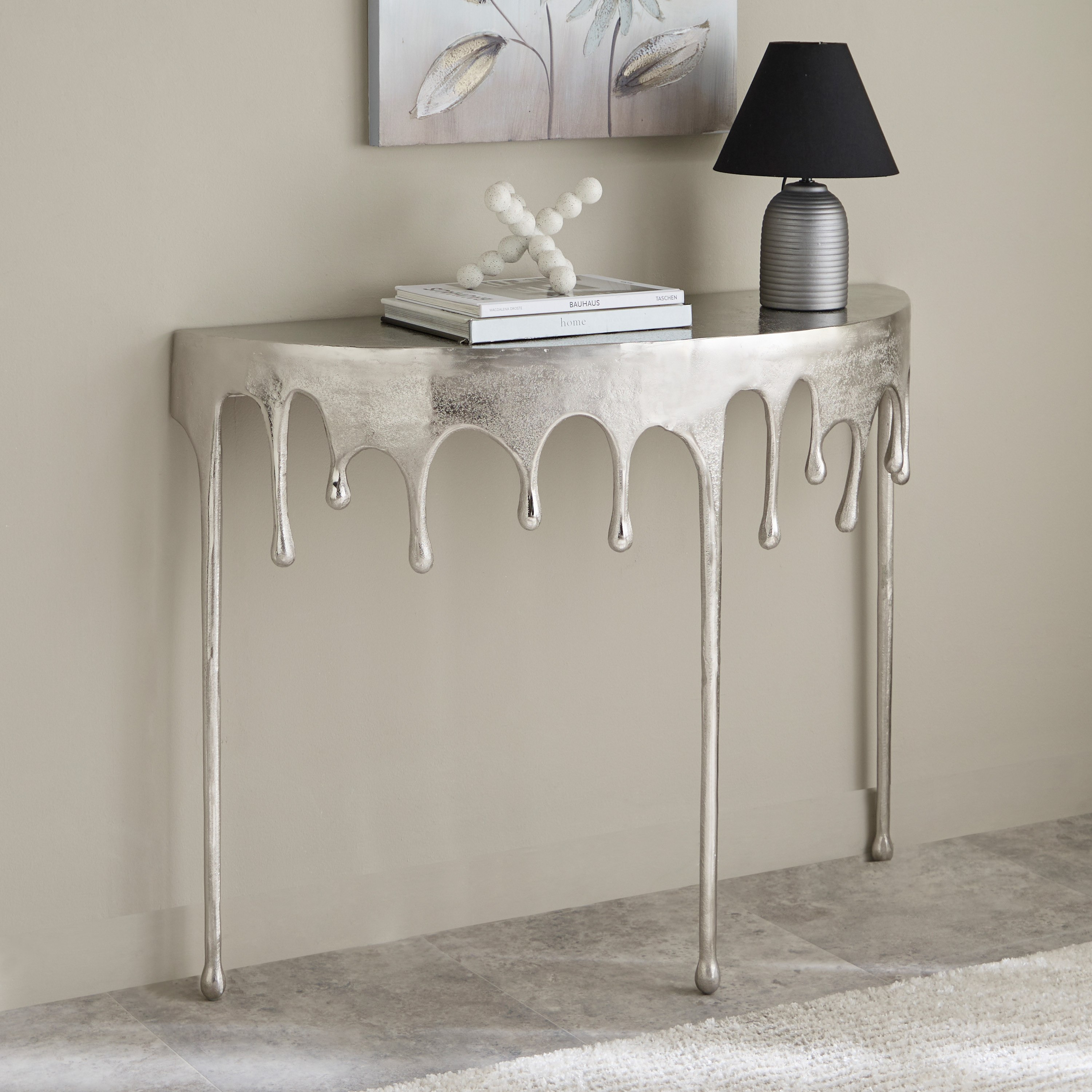 Buy Vendra Sheroid Aluminium Casted Console Table Online in UAE | Homebox