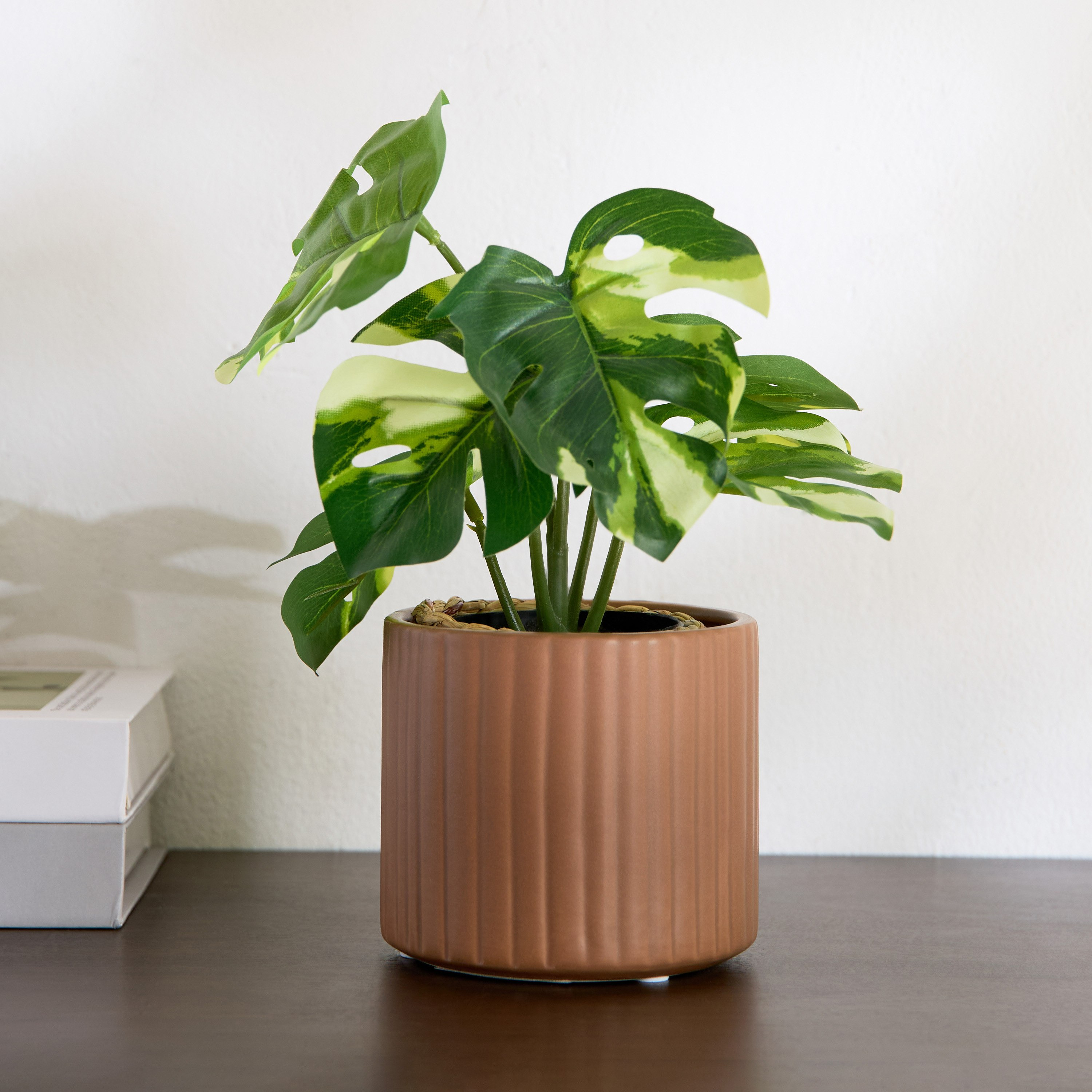Buy Vesus Dolomite Ribbed Plant Pot - 10.5x10.5x9.5 cm Online in KSA ...