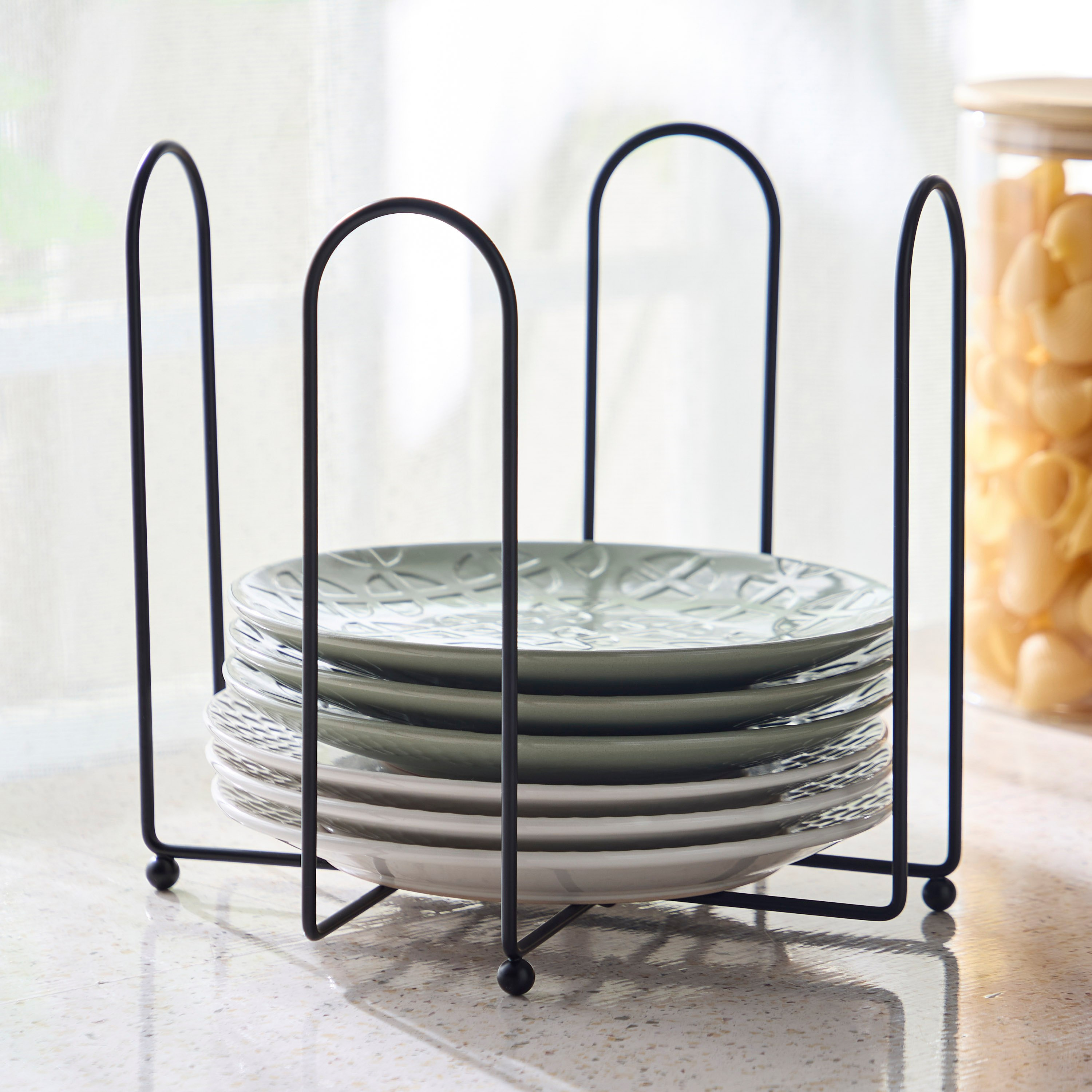 Buy Ebony Small Plate Holder Rack Online in UAE | Homebox