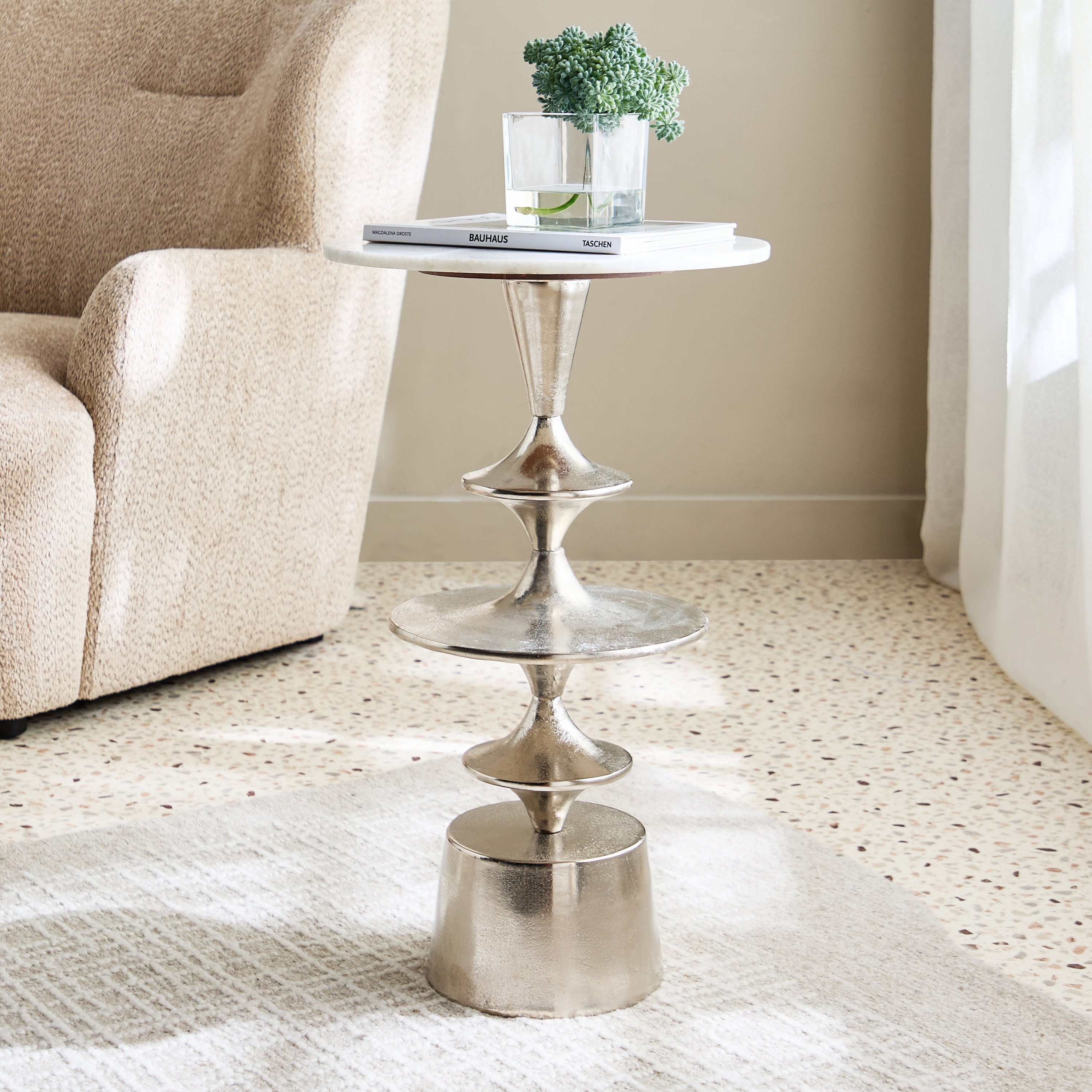 Buy Cavon Ventura Aluminium Casted Accent Table Online in UAE | Homebox