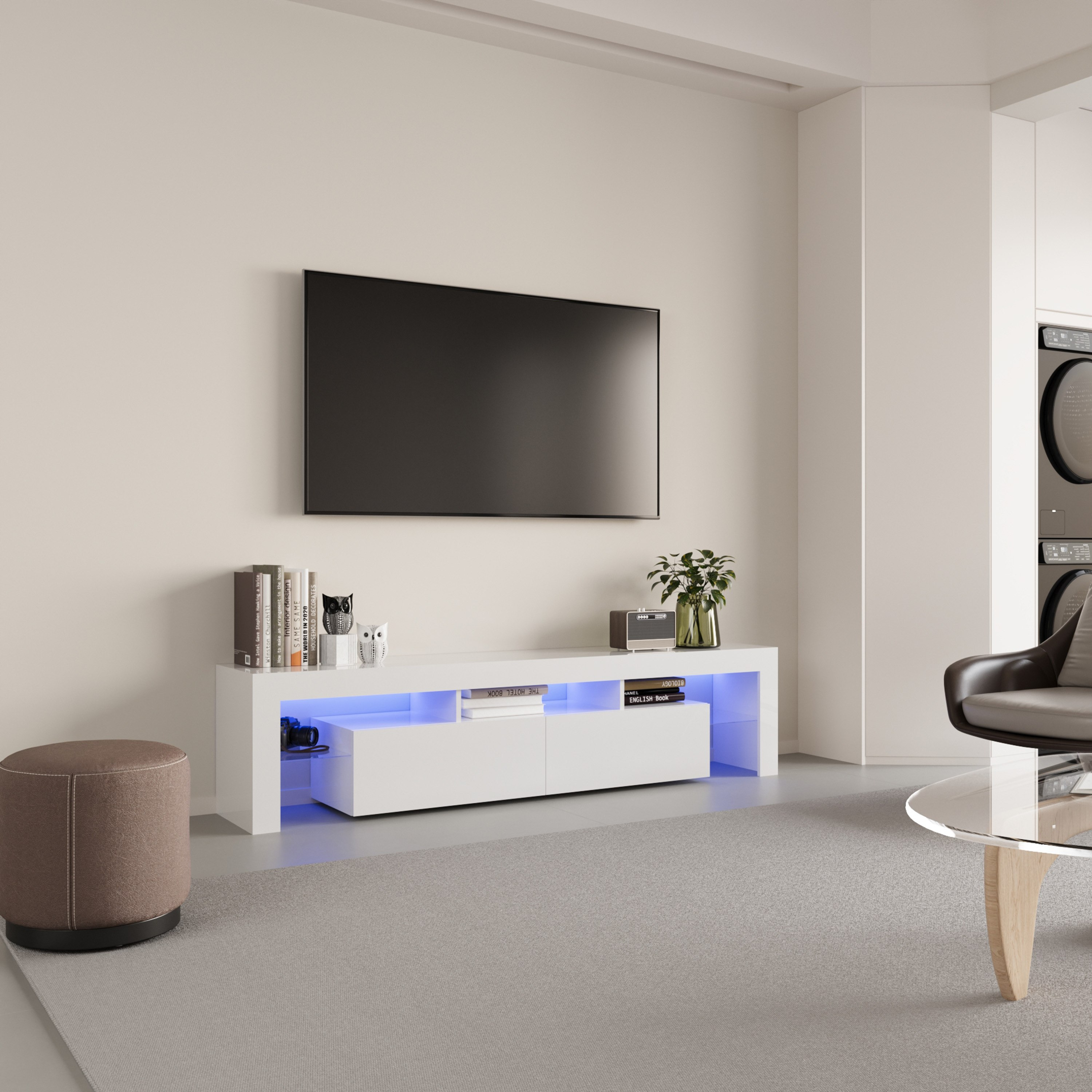 Buy Lexa Low TV Unit for TVs up to 78 inches with LED Light Online in ...