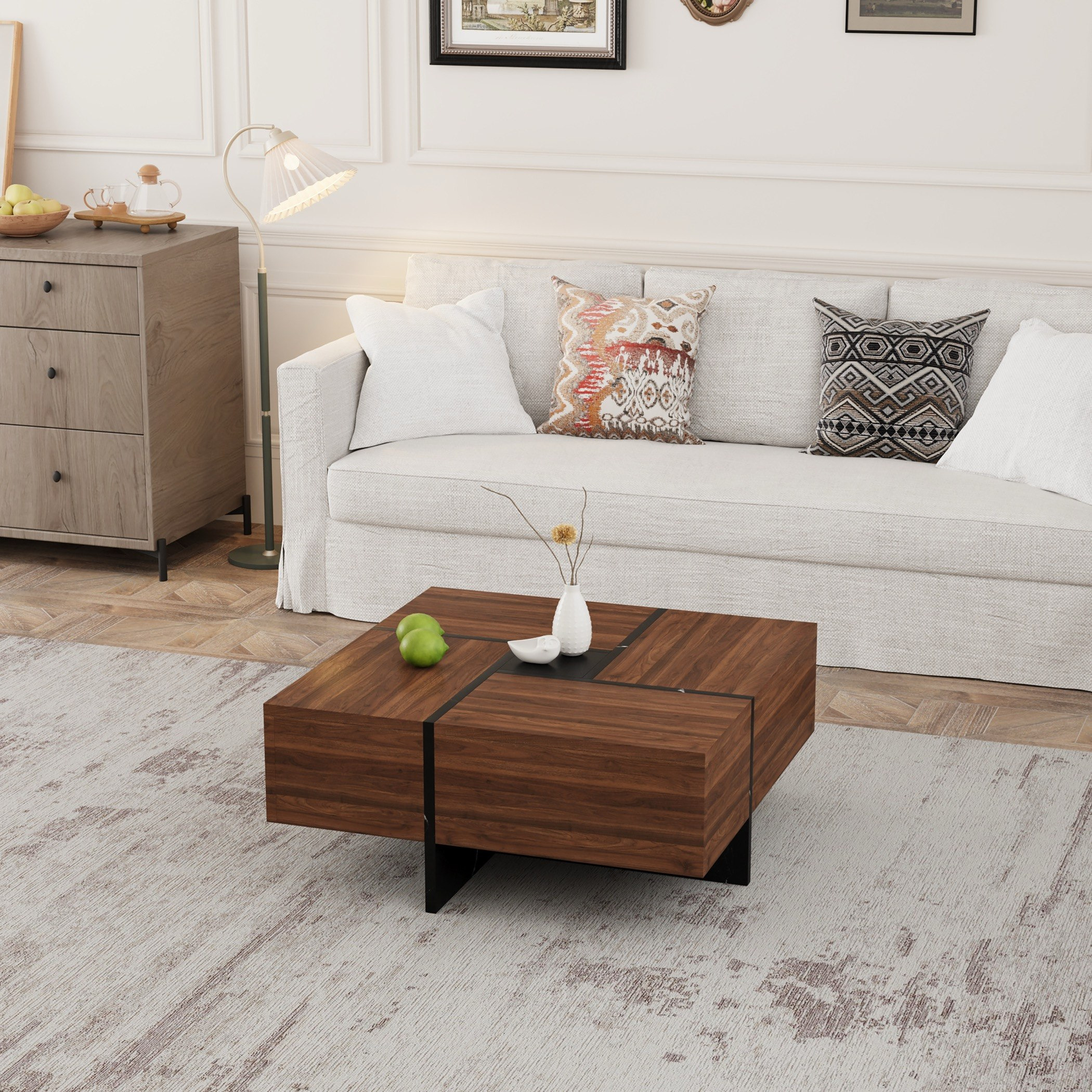 Buy Remi 4-Ways Opening Drawers Coffee Table Online in Bahrain | Homebox