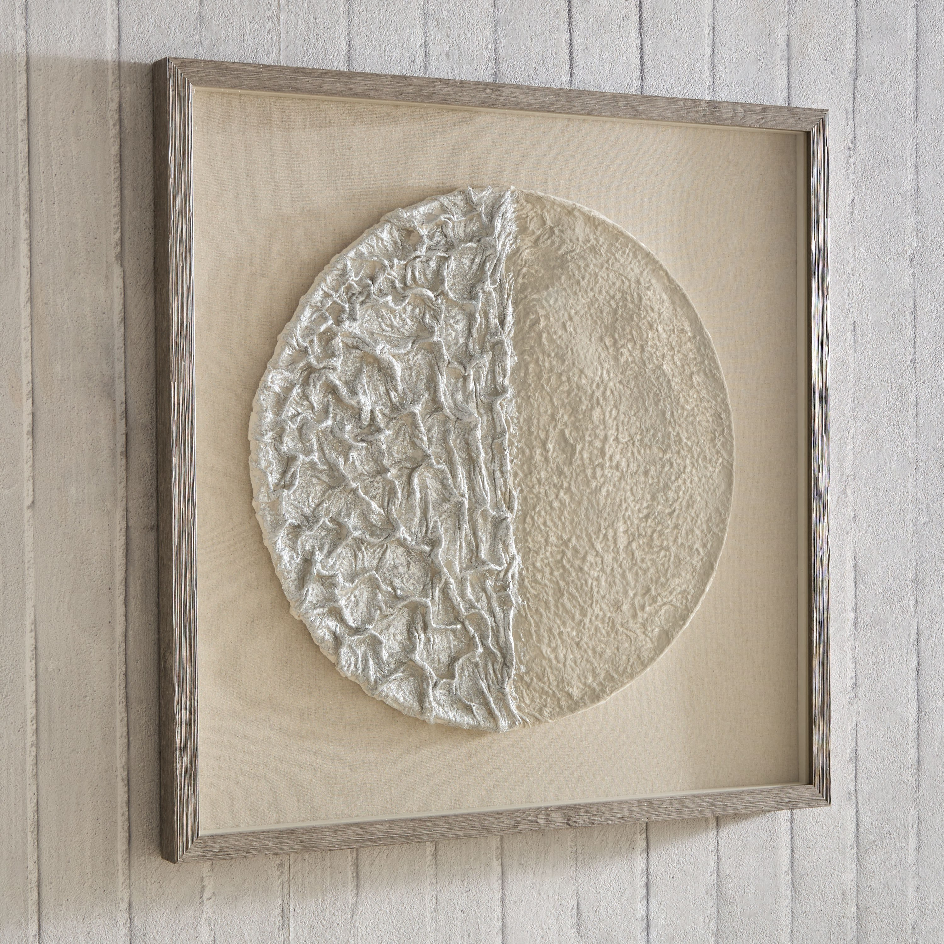 Shop Olivia Paper Circle Texture Shadowbox with Wooden Frame - 60x60 cm ...