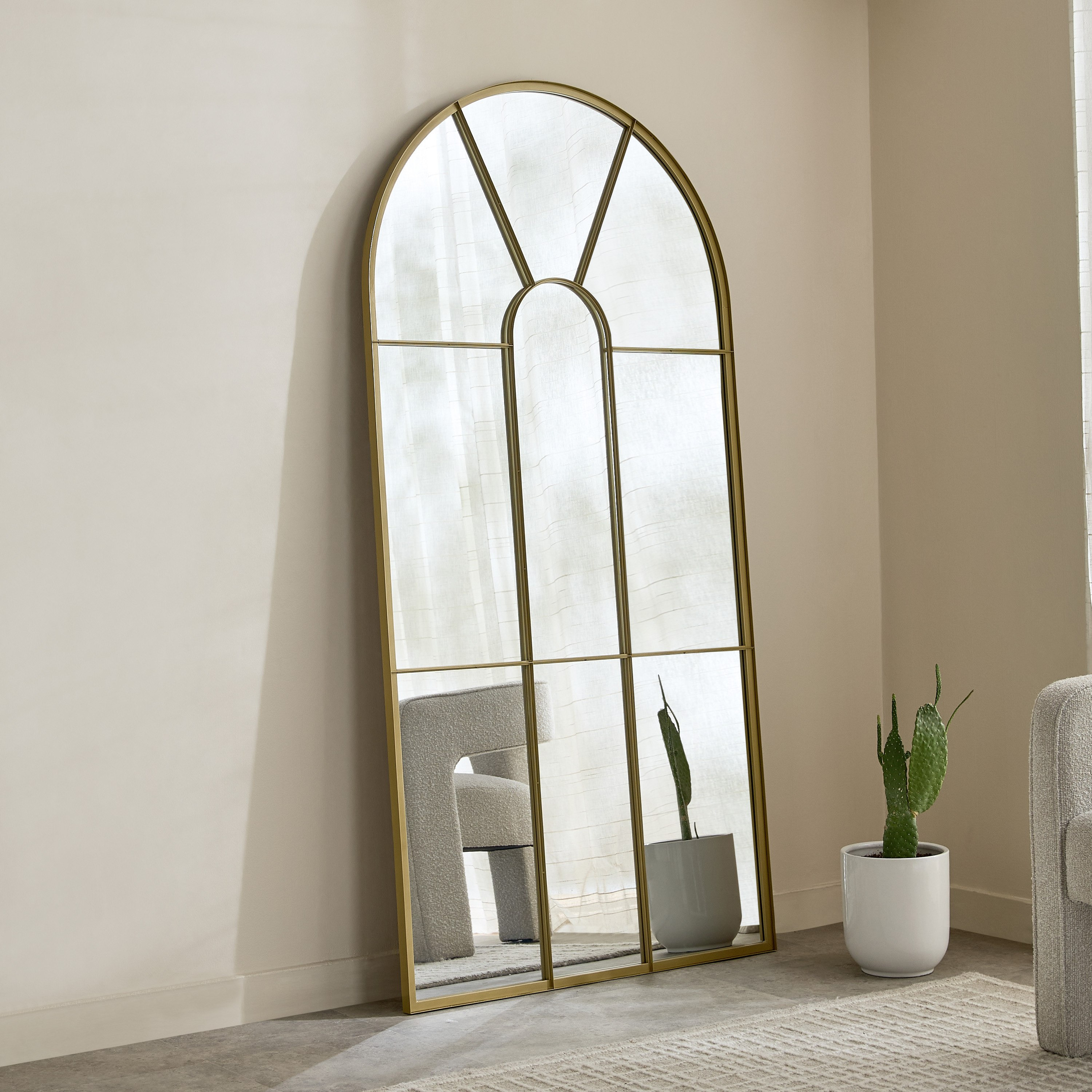 Buy Sana-Bruce Metal Extra Large Leaner Mirror - 100x200 cm Online in ...