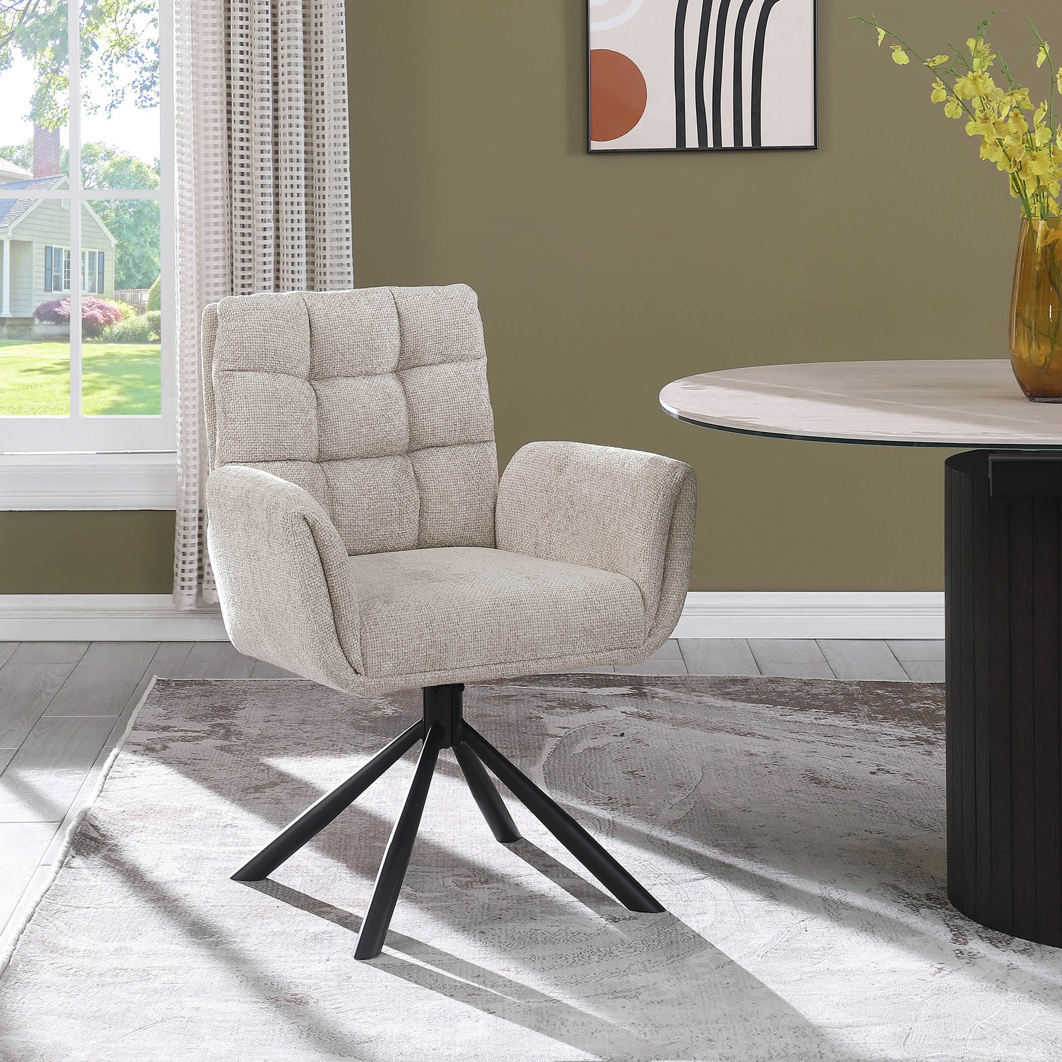 Buy Belina Swivel Dining Chair Online in Bahrain | Homebox