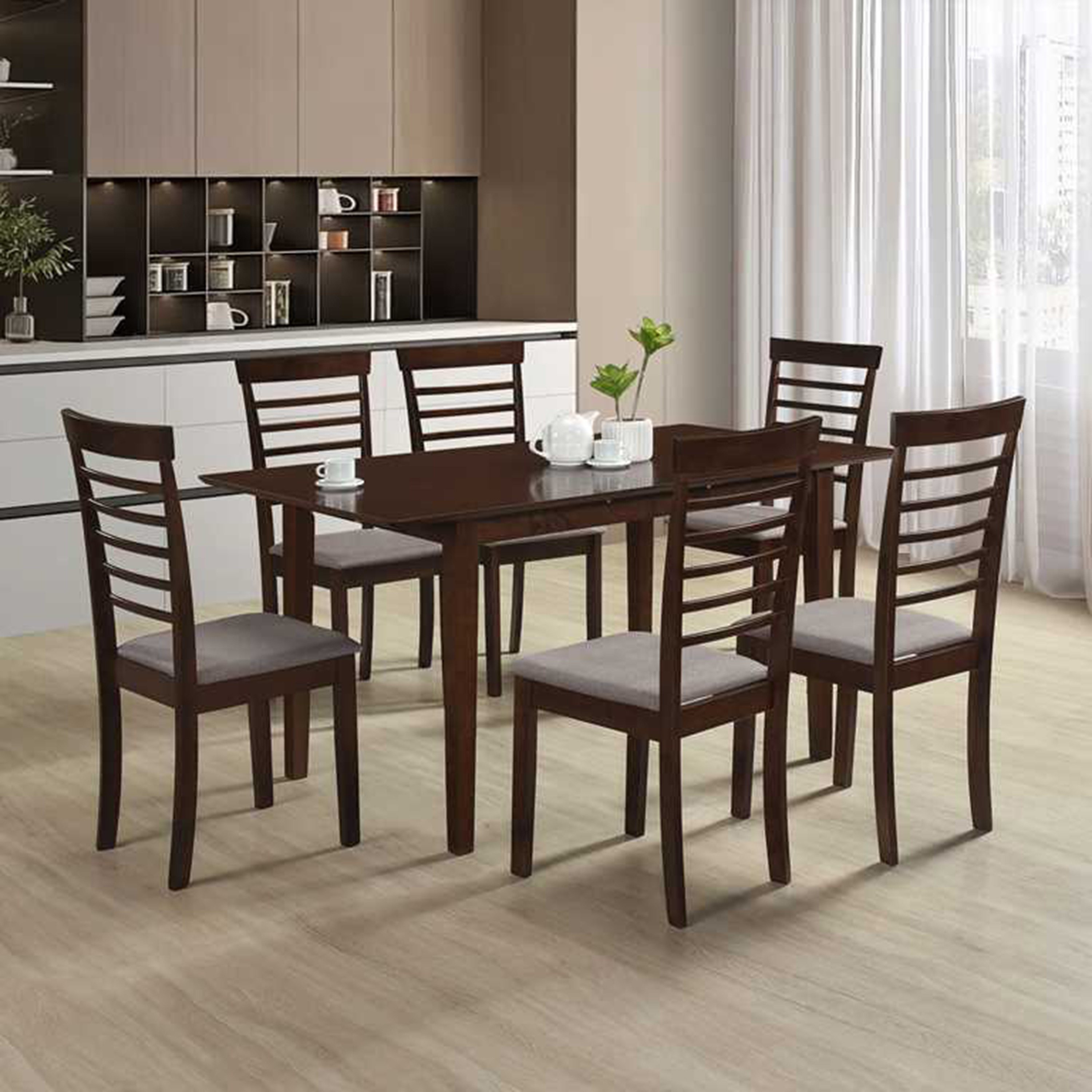 Buy Geller 6-Seater Extendable Dining Table Set Online in UAE | Homebox