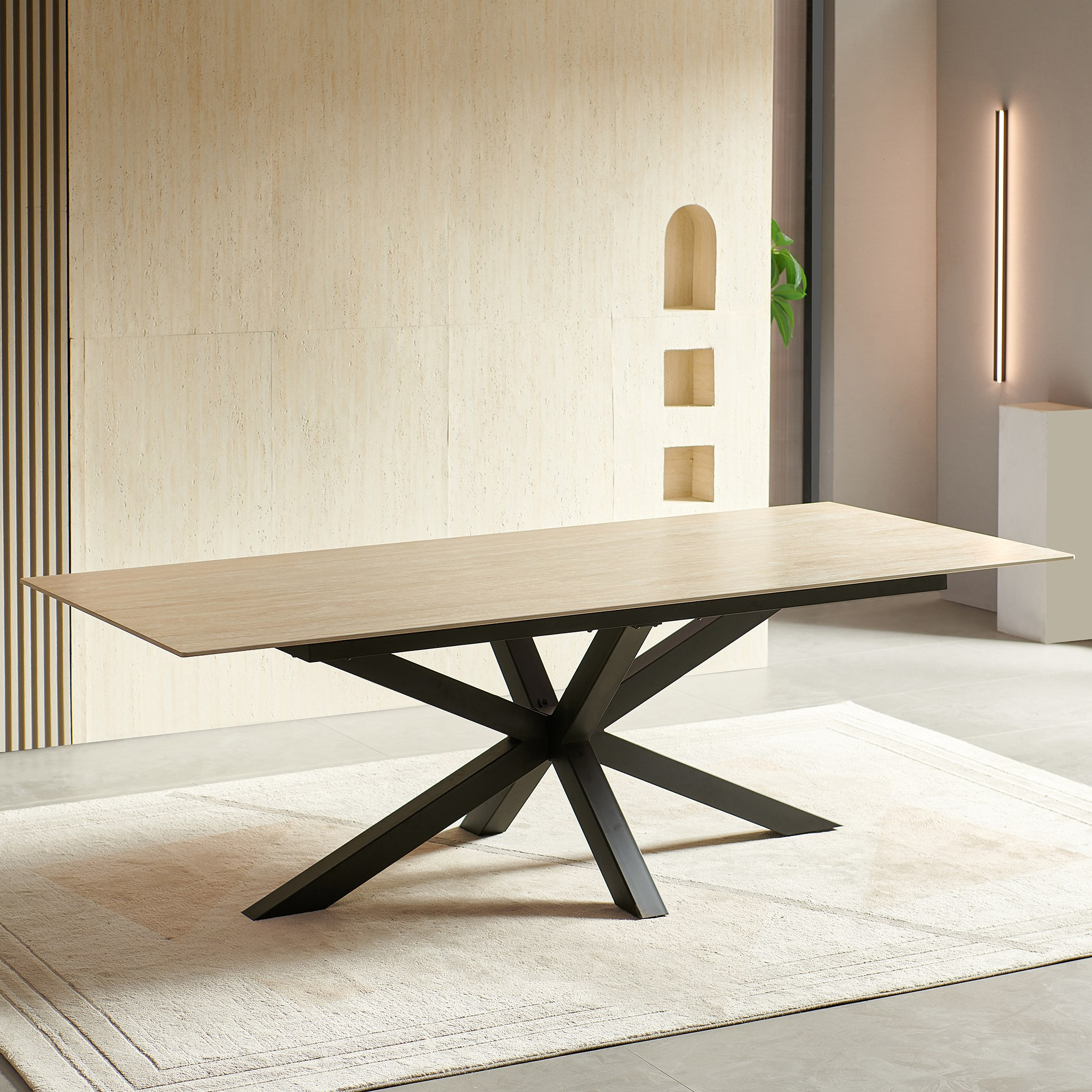 Buy Belicia 8-Seater Sintered Stone Dining Table Online in Qatar | Homebox