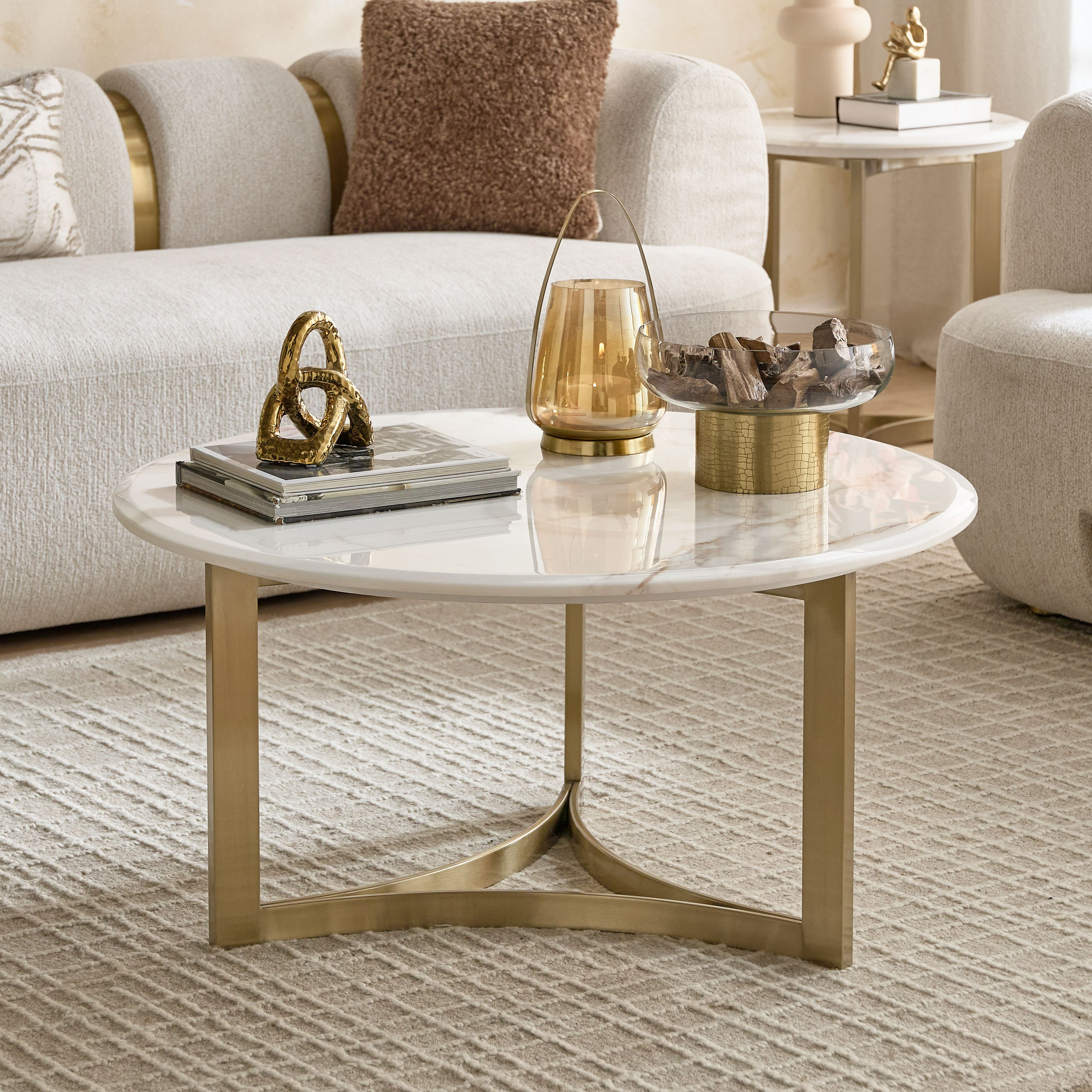 Buy Modena Marble Top Coffee Table Online in KSA | Homebox
