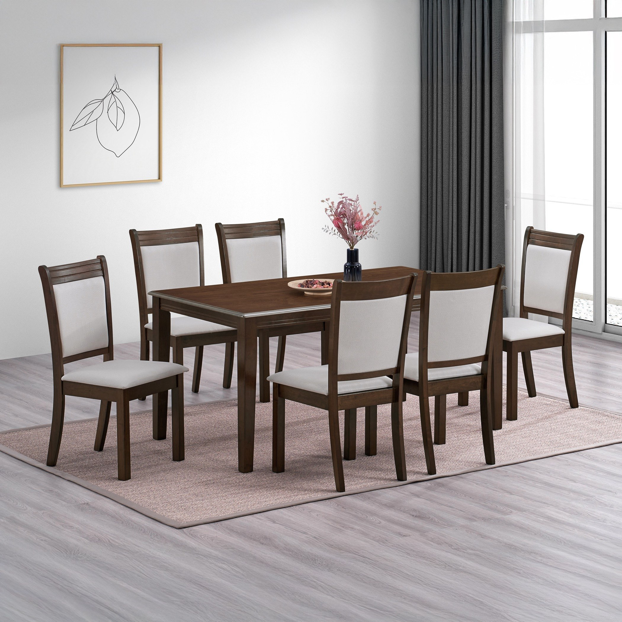 Buy Harmony 6-Seater Dining Set Online in Qatar | Homebox