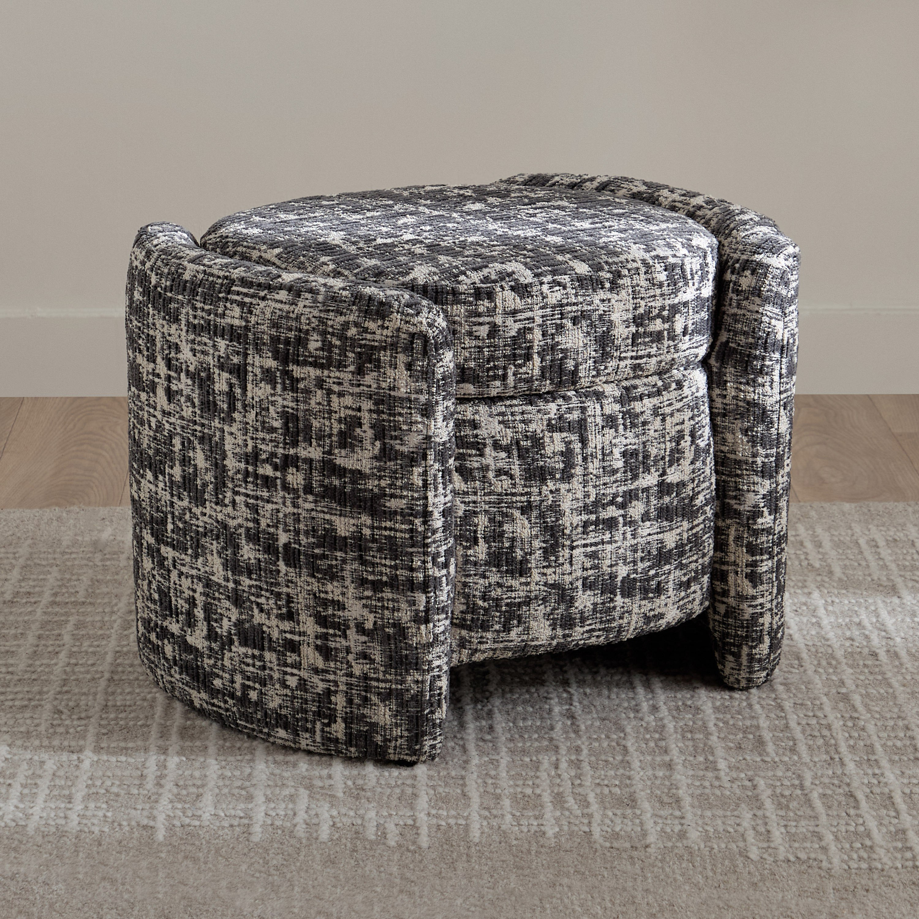 Buy Curvi Fabric Ottoman with Storage Online in Bahrain | Homebox