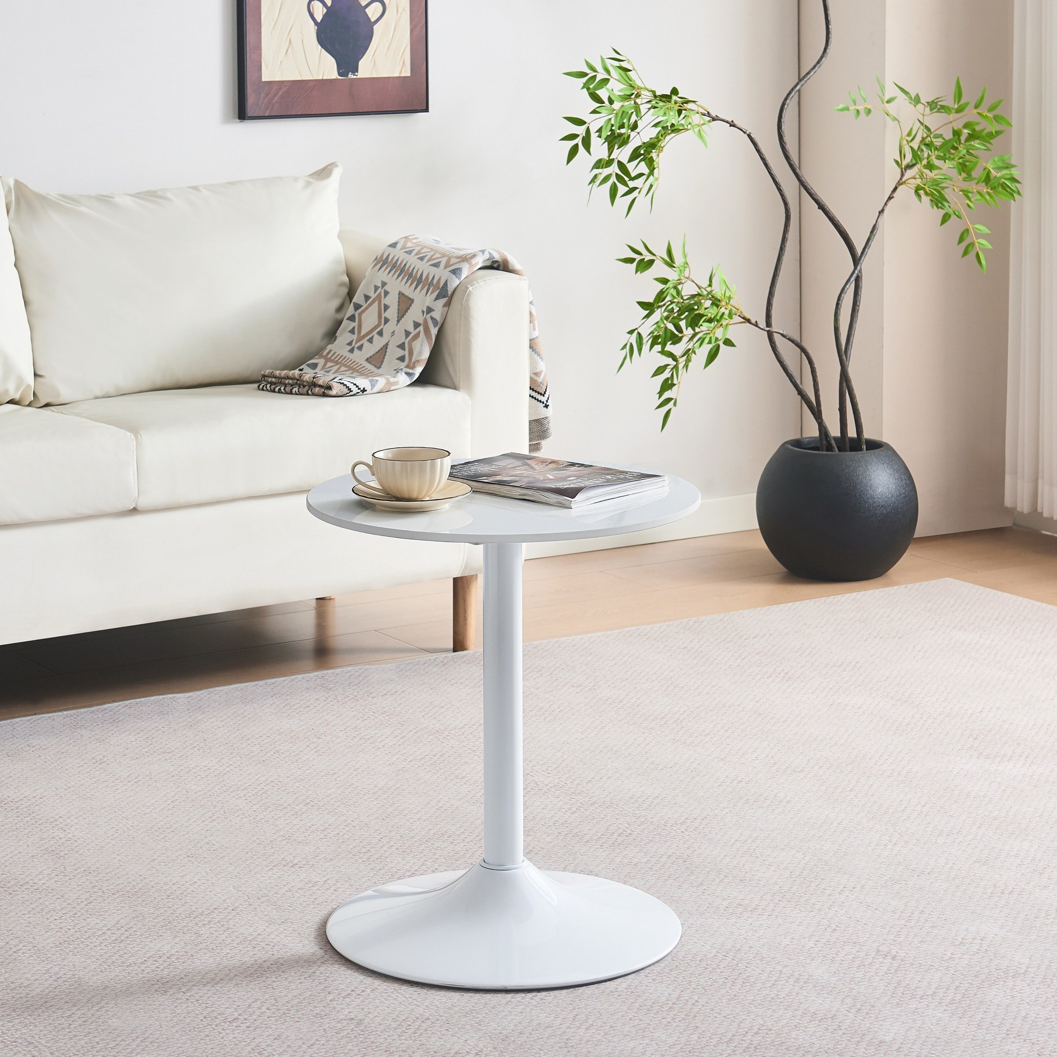 Buy Elvis NXT Sintered Stone Round End Table Online in Qatar | Homebox