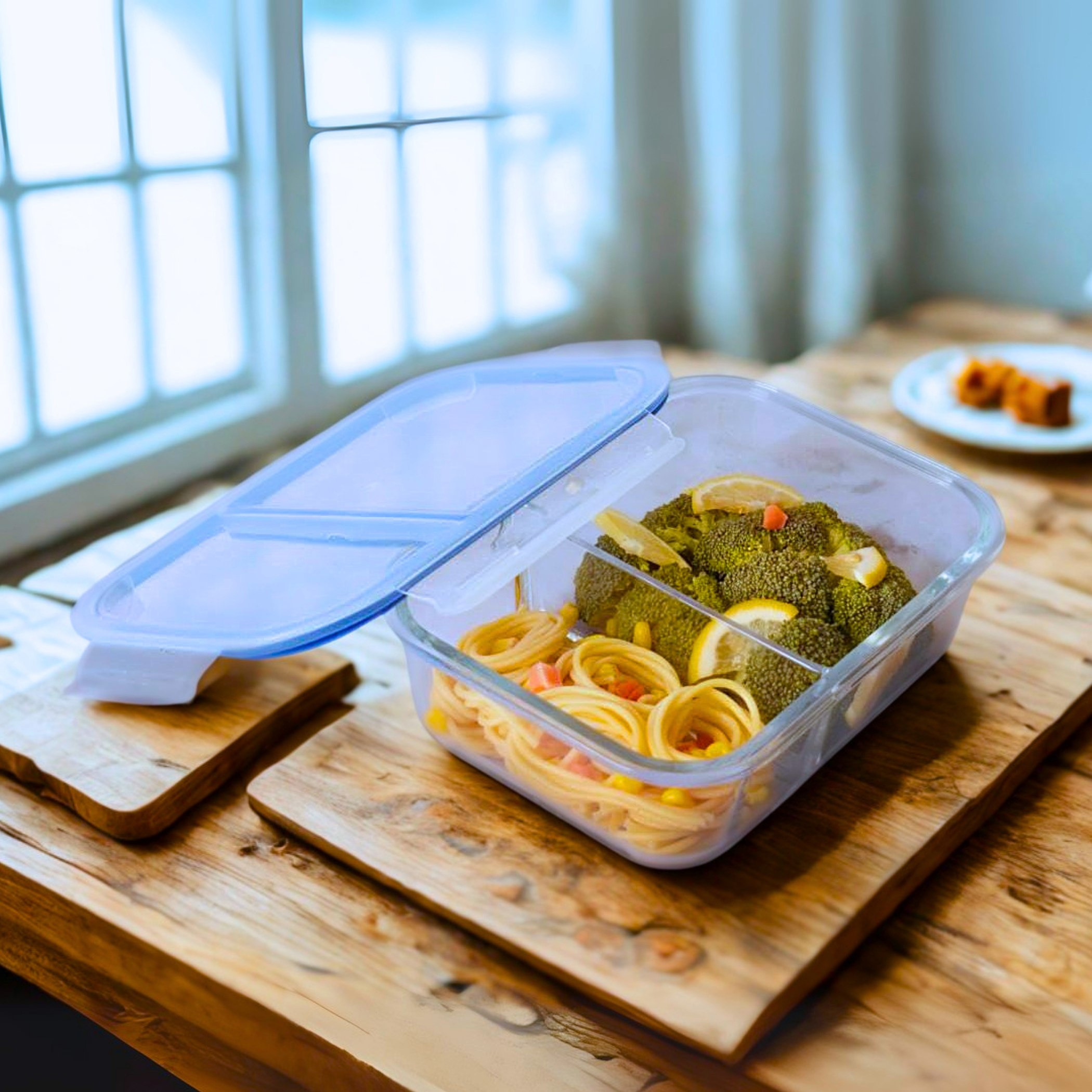Buy Amity Glass Storage Container with Divider - 1.5 L Online in UAE ...