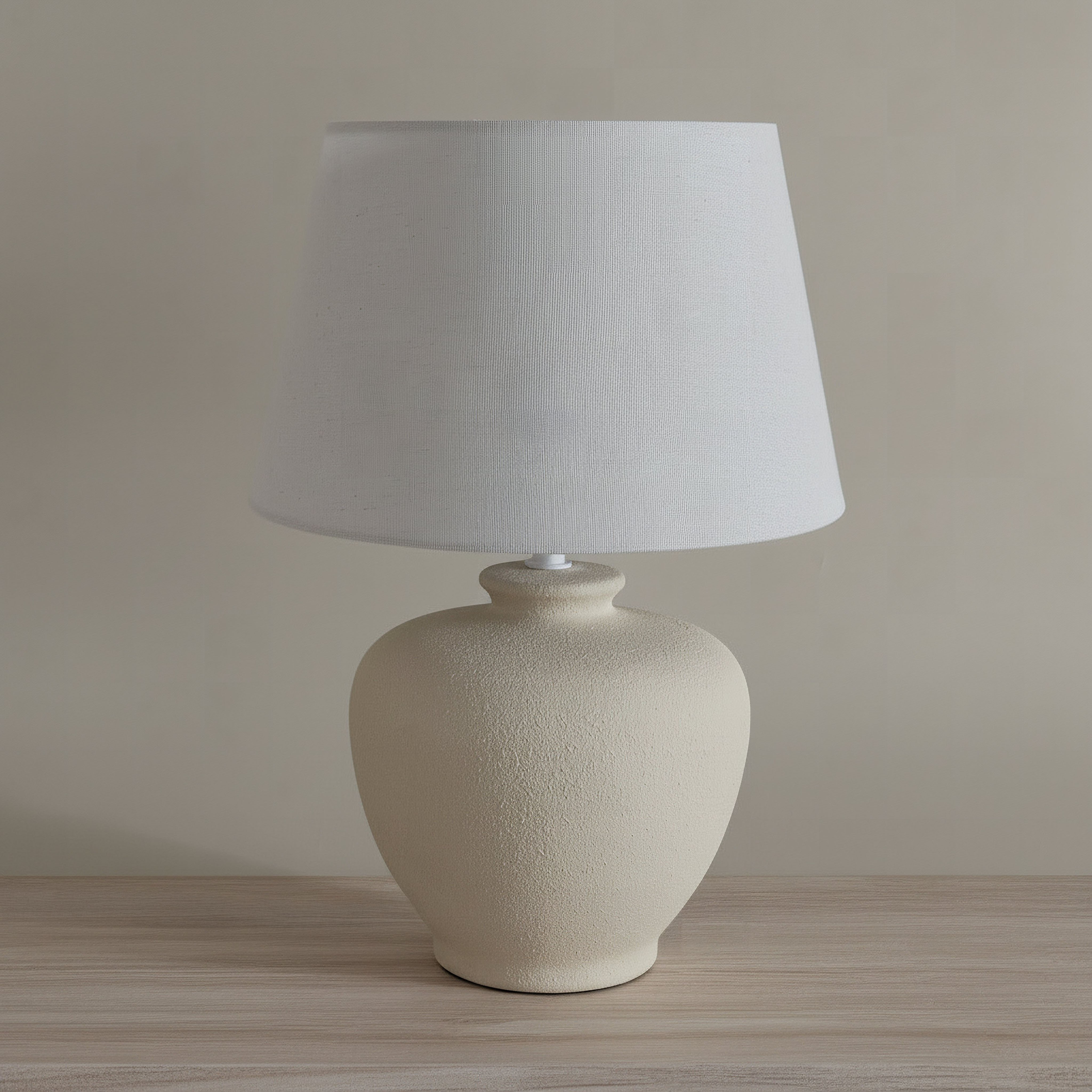 Buy Marbella Ceramic Table Lamp with Linen Shade - 30x30x43.5 cm Online ...