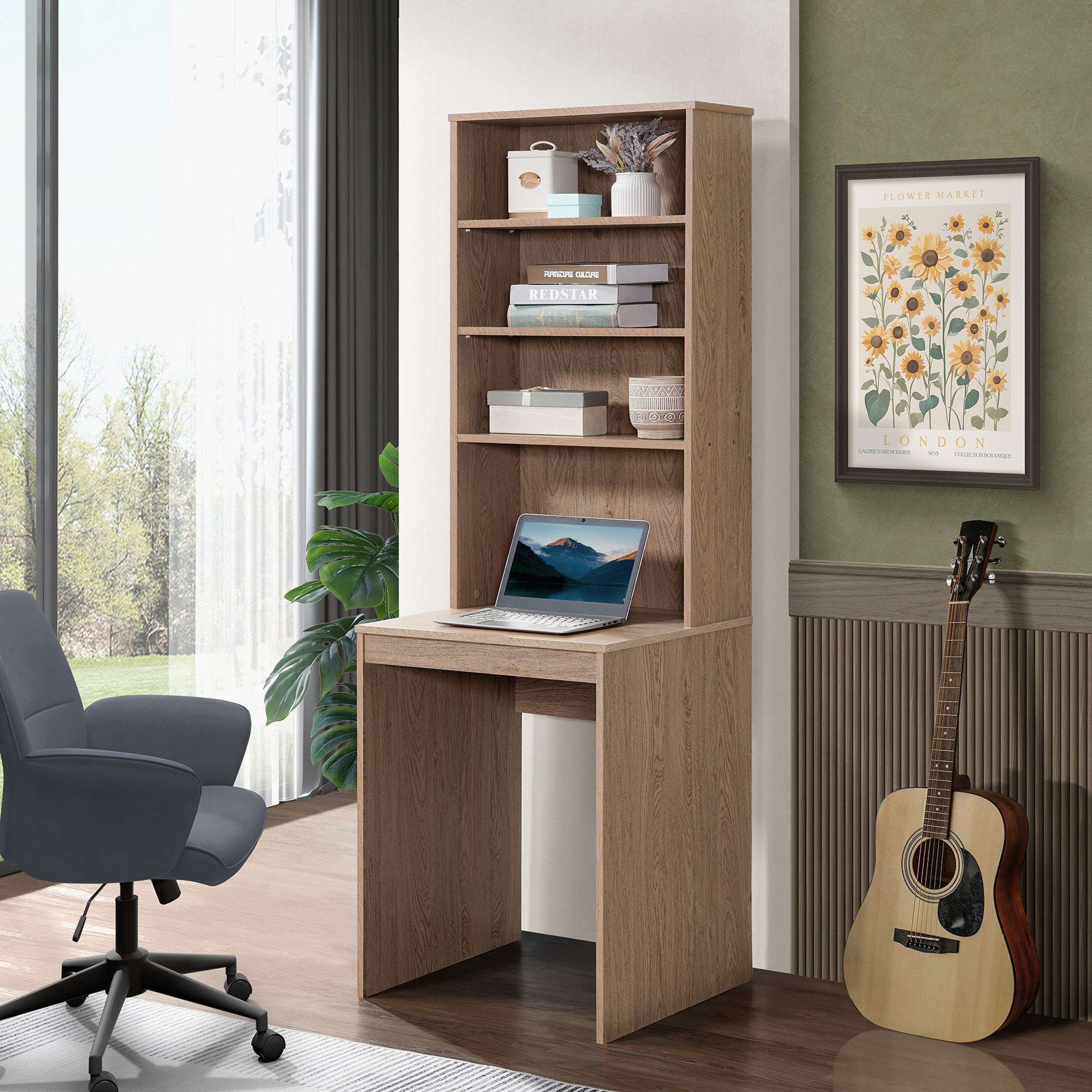 Buy Jazz Agata Study Desk with Tall Hutch Online in UAE | Homebox