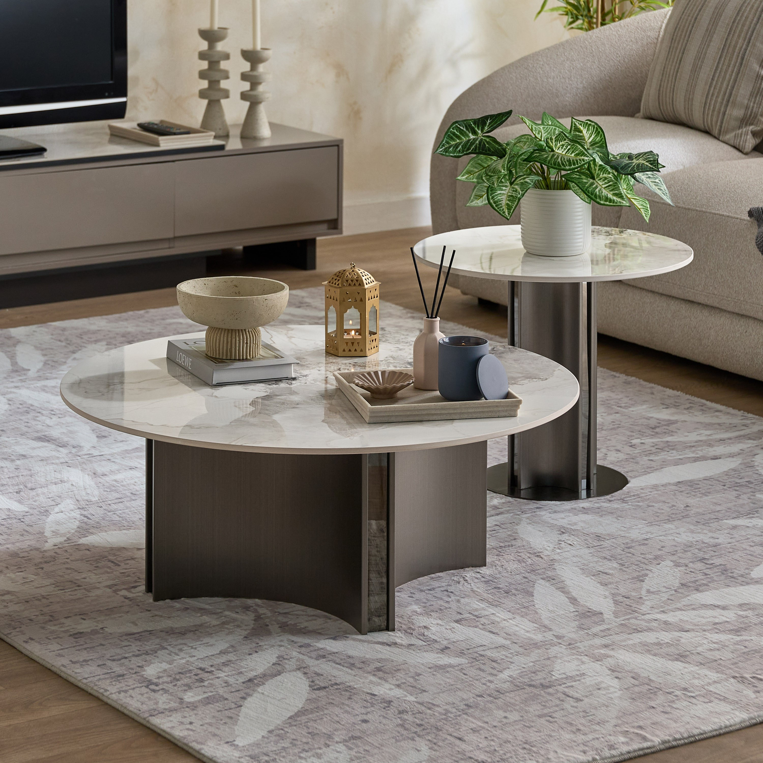 Buy Majesty Linton Sintered Stone Coffee Table - Set of 2 Online in UAE ...