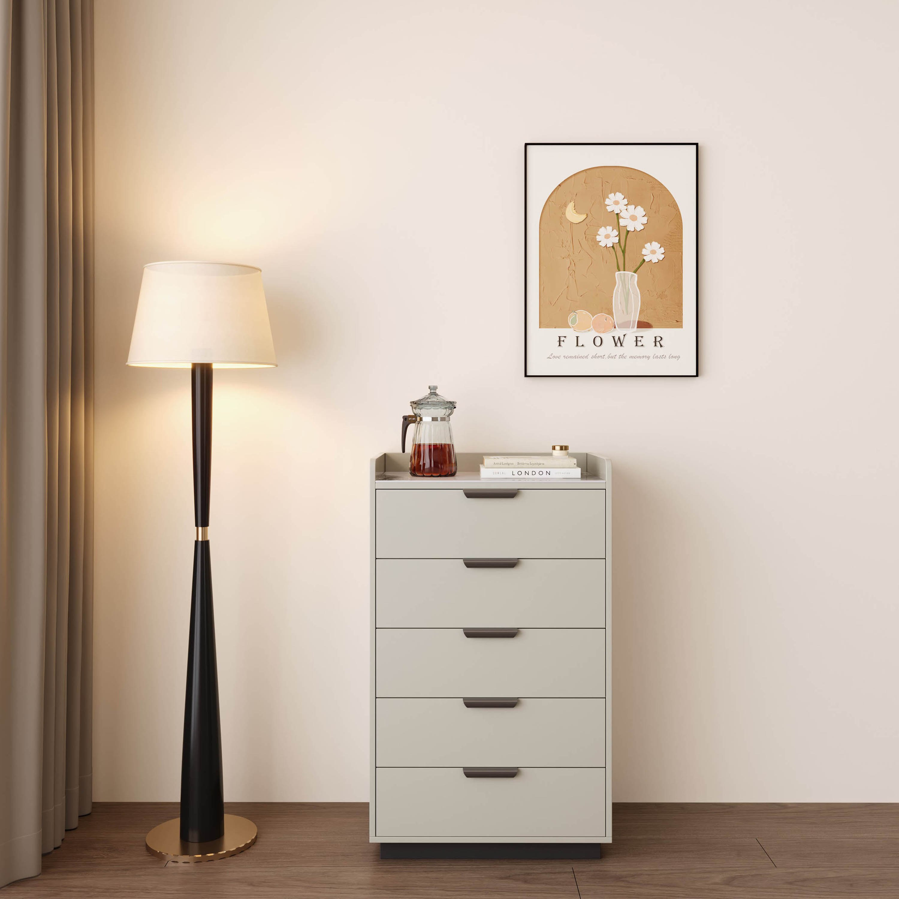 Buy Linton Sintered Stone Top Chest of 5-Drawers Online in UAE | Homebox