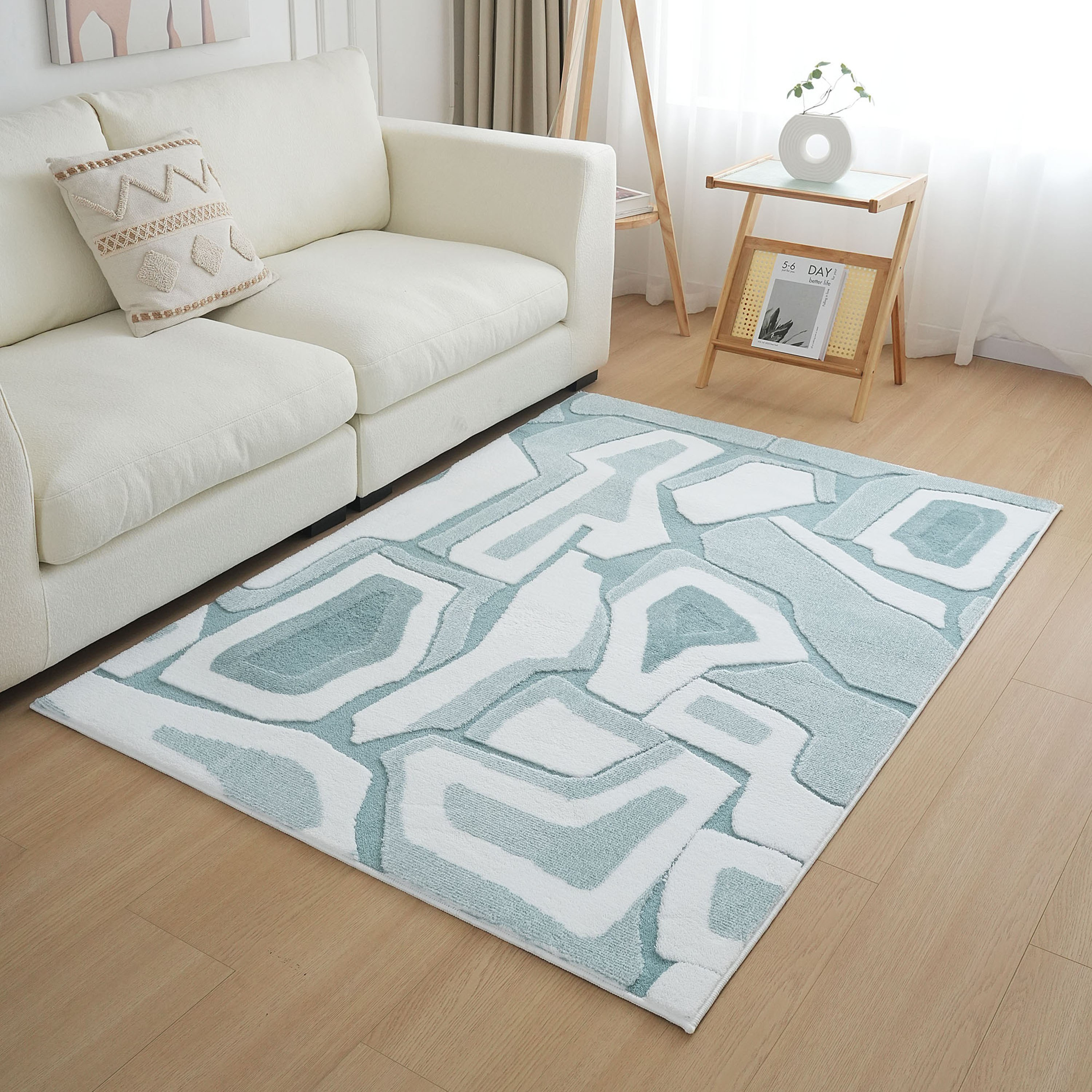 Buy Ontario Arris Stripes Printed Flannel Rug - 120x170 cm Online in ...